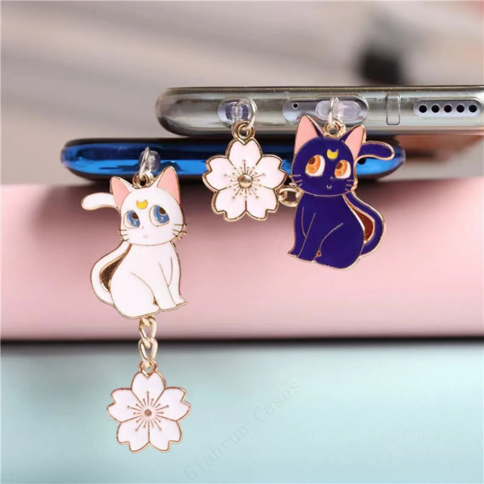 Moon-Cat-Anime-Dust-Plug-Kawaii-Charge-Port-Plug-For-iPhone-Anti-Dust ...