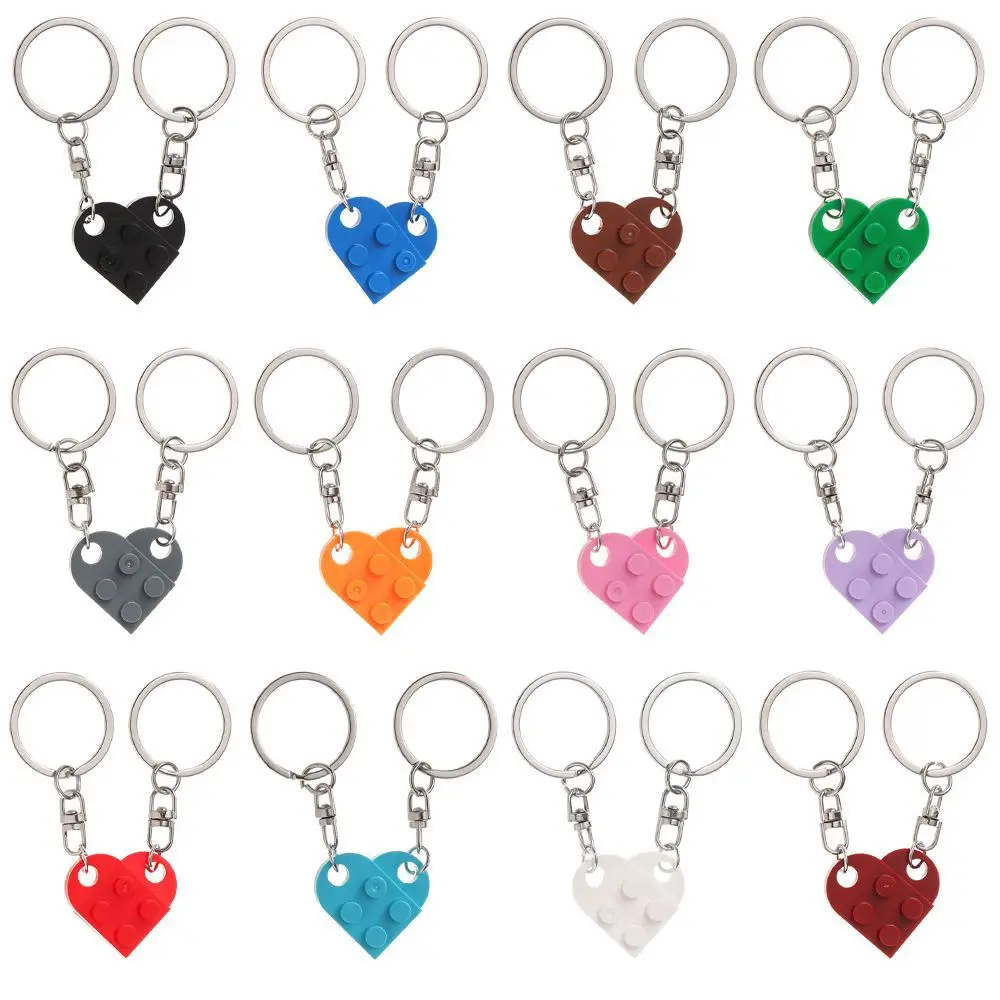2pcs-Brick-Matching-Heart-Key-Chain-Set-for-Couples-Lovers-Best-Friends ...