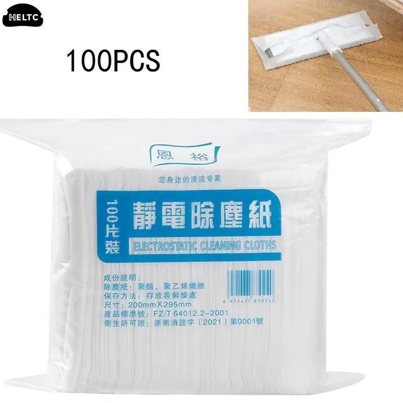 100pcs-pack-Wet-And-Dry-Electrostatic-Dust-Mop-Paper-Disposable ...