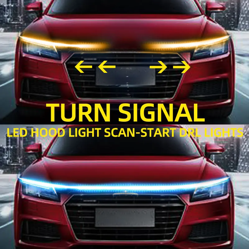 Scan Starting Auto Car Hood Lights Strip Car Turn Signal Indicator ...