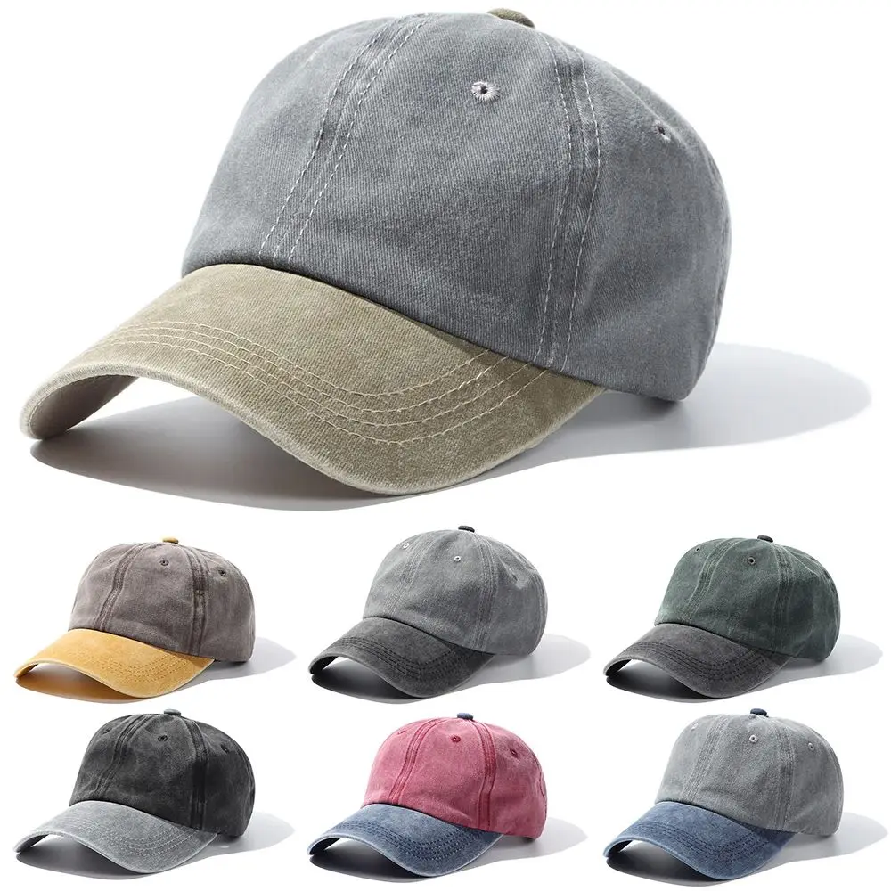 Distressed-Faded-WASHED-DENIM-Hat-Vintage-Men-Women-Trucker-Baseball ...