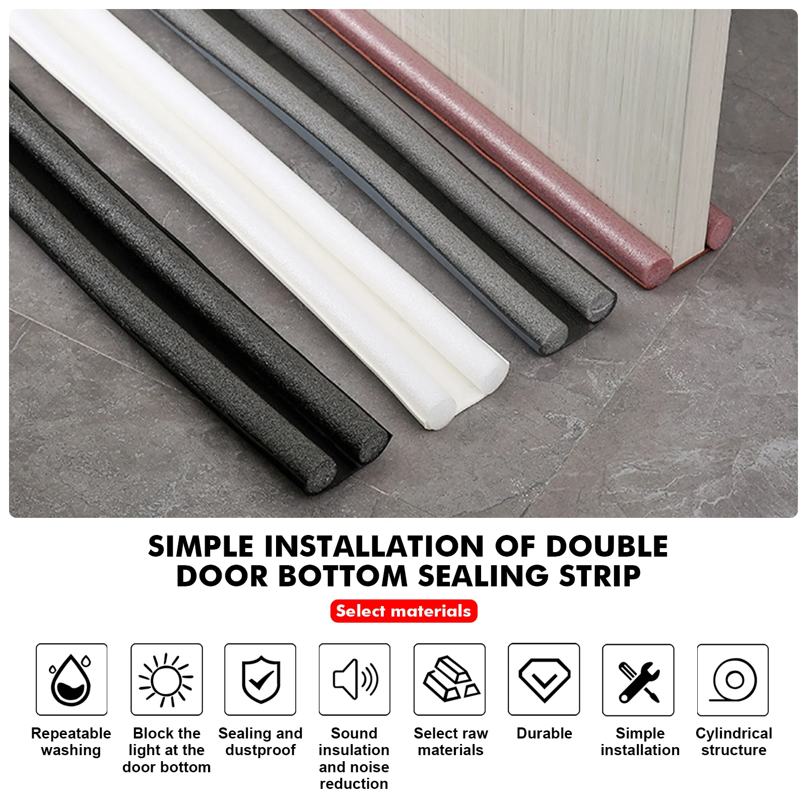 Winter-Adjustable-Door-Bottom-Seal-Strip-Weather-Strip-Under-Door-Draft ...