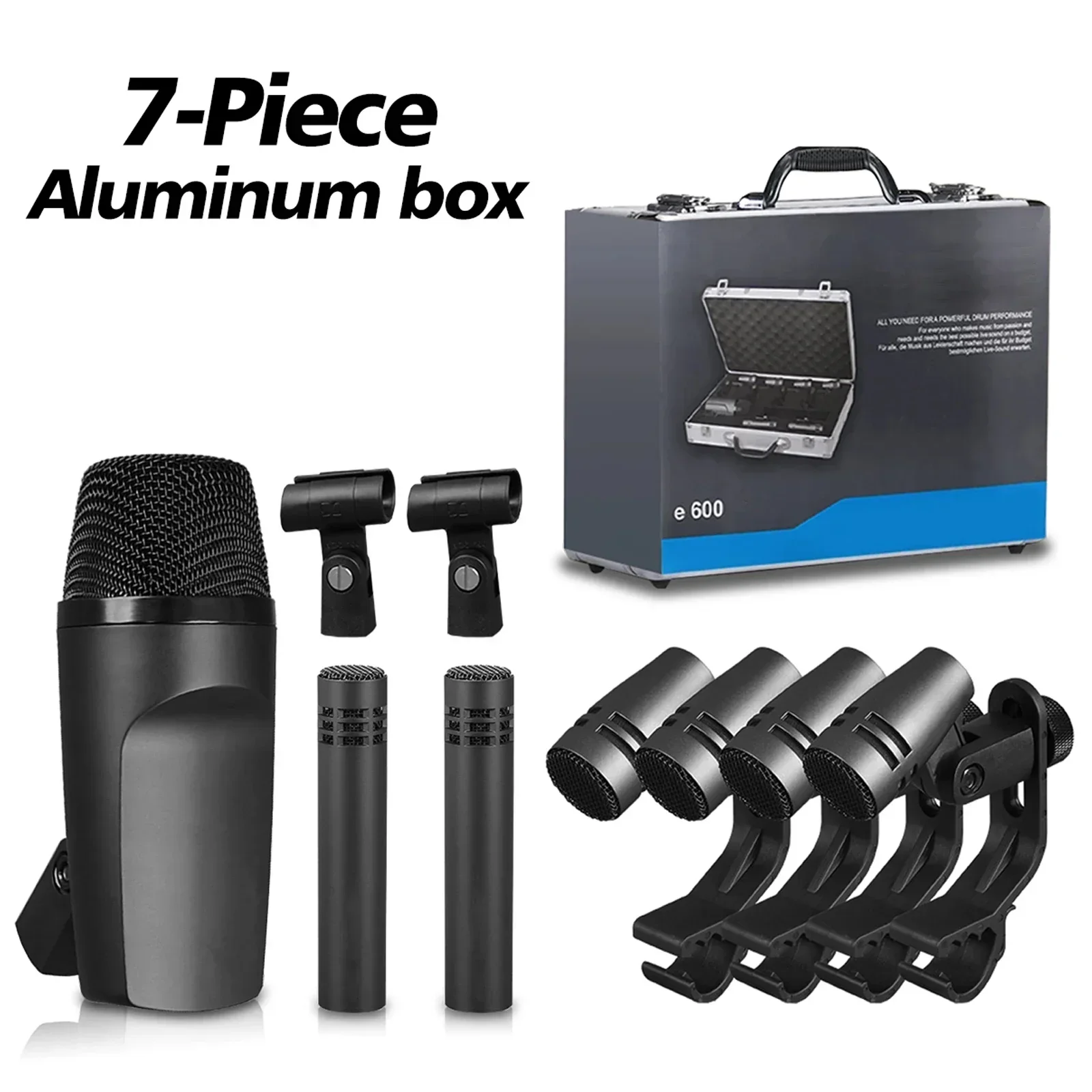 SENNESAI-E600-7-Piece-e614-e604-Wired-Dynamic-Drum-Microphone-Whole ...