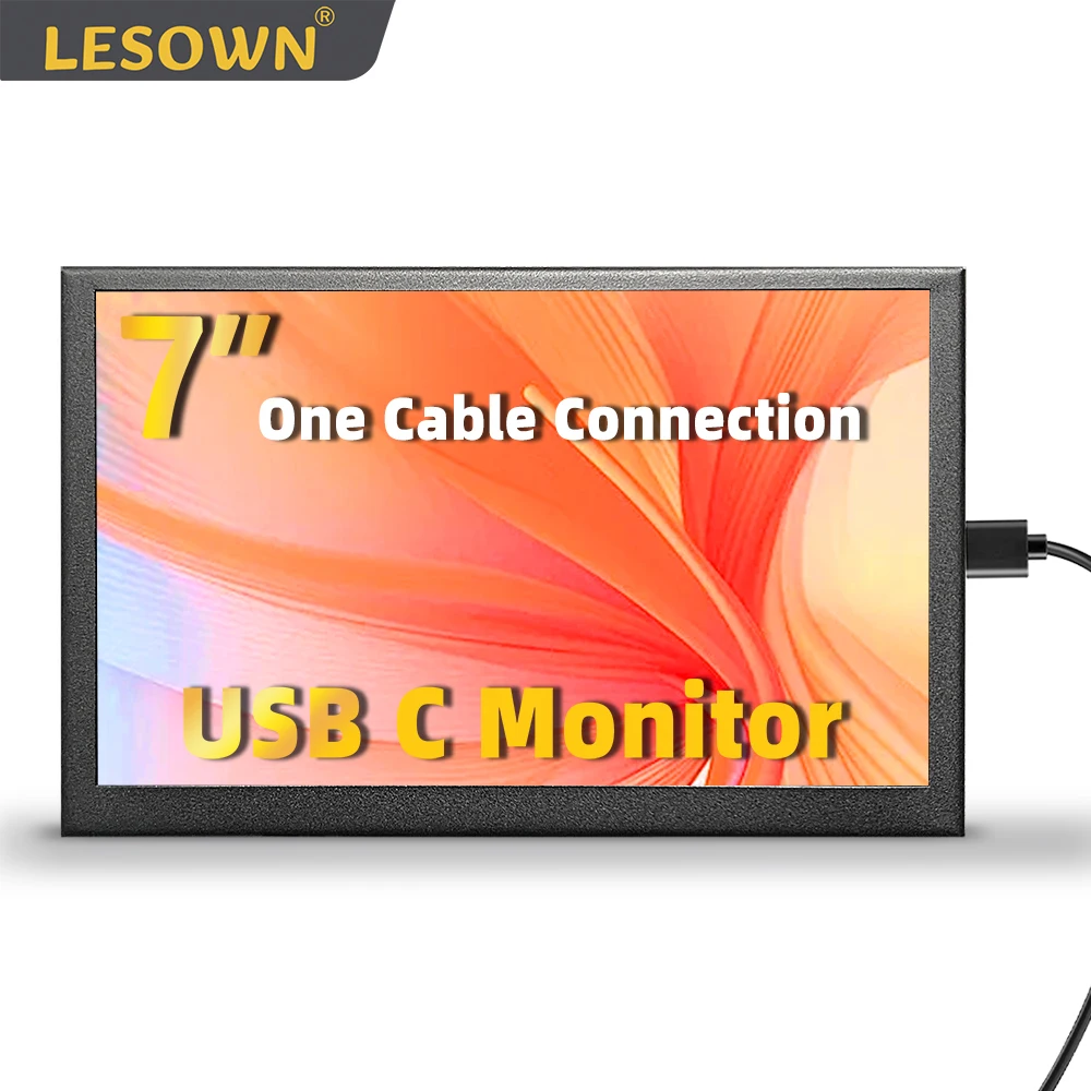 LESOWN-7-inch-USB-C-Small-Monitor-1024x600-IPS-mini-Wide-Touch-Screen ...