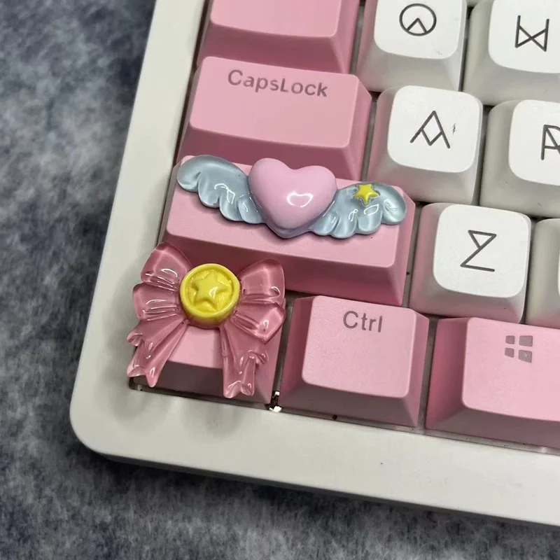 DIY-Handmade-Custom-Bowknot-Angel-Wing-Keycap-Space-Alt-Ctrl-Cross-Axis ...