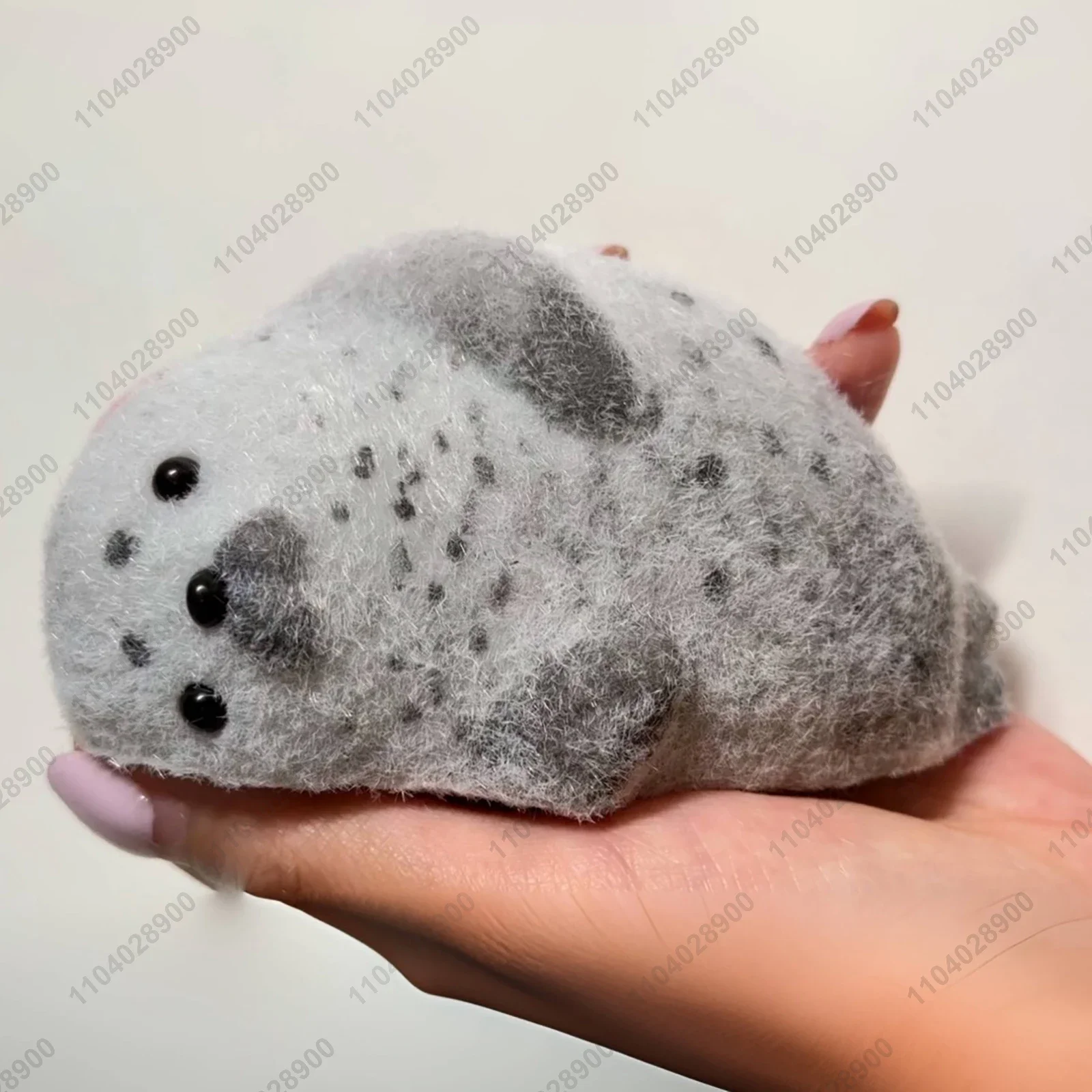 Big-Seal-Taba-Squishy-Silicone-Cute-Fuzzy-White-Grey-Seal-Squeeze-Toy ...