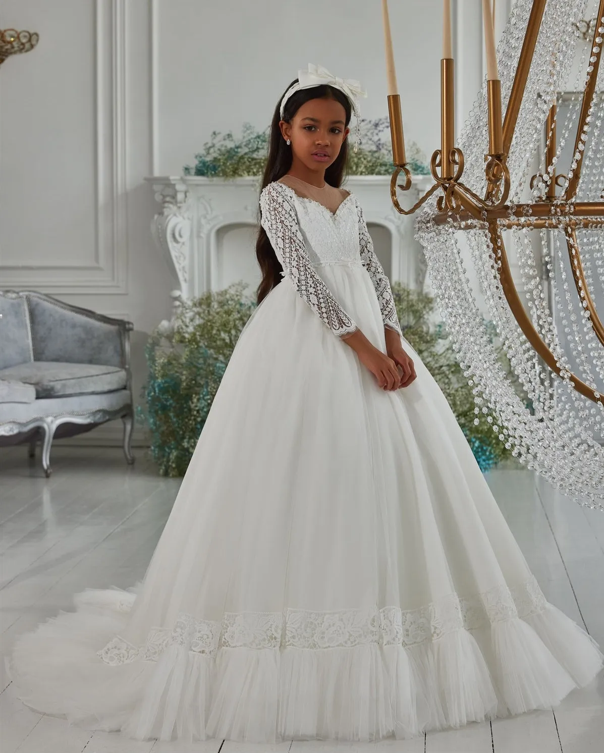 First Communion Dresses Puffy White
