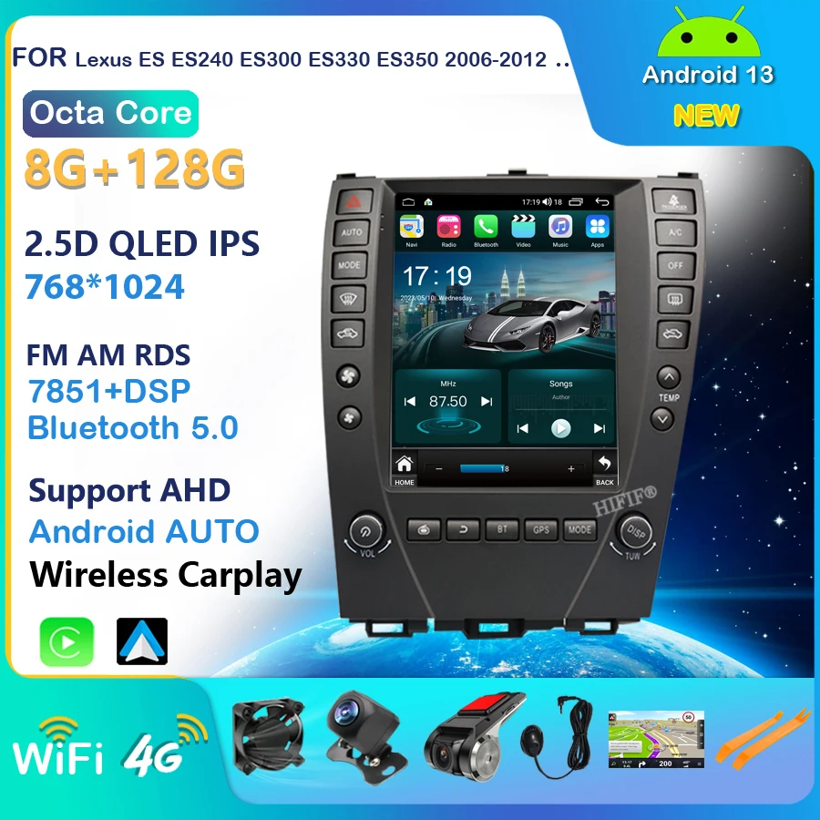 Android-13-For-Lexus-ES-ES240-ES300-ES330-ES350-2006-2012-For-Tesla ...