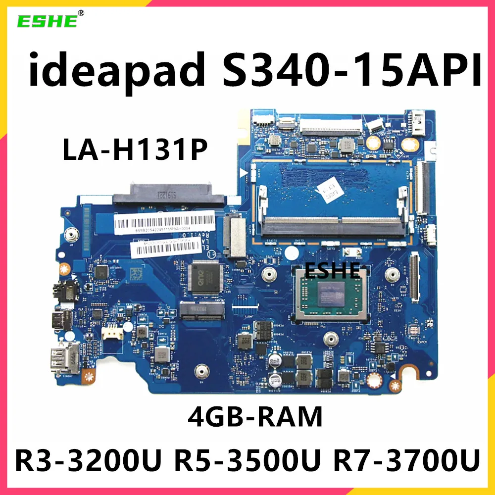 For Lenovo Ideapad S340-15API Laptop Motherboard With R3-3200U R5-3500U R7-3700U 4GB RAM LA ...