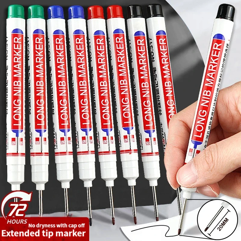 20mm-Deep-Hole-Long-Nib-Head-Permanent-Markers-Multi-purpose-Metal ...