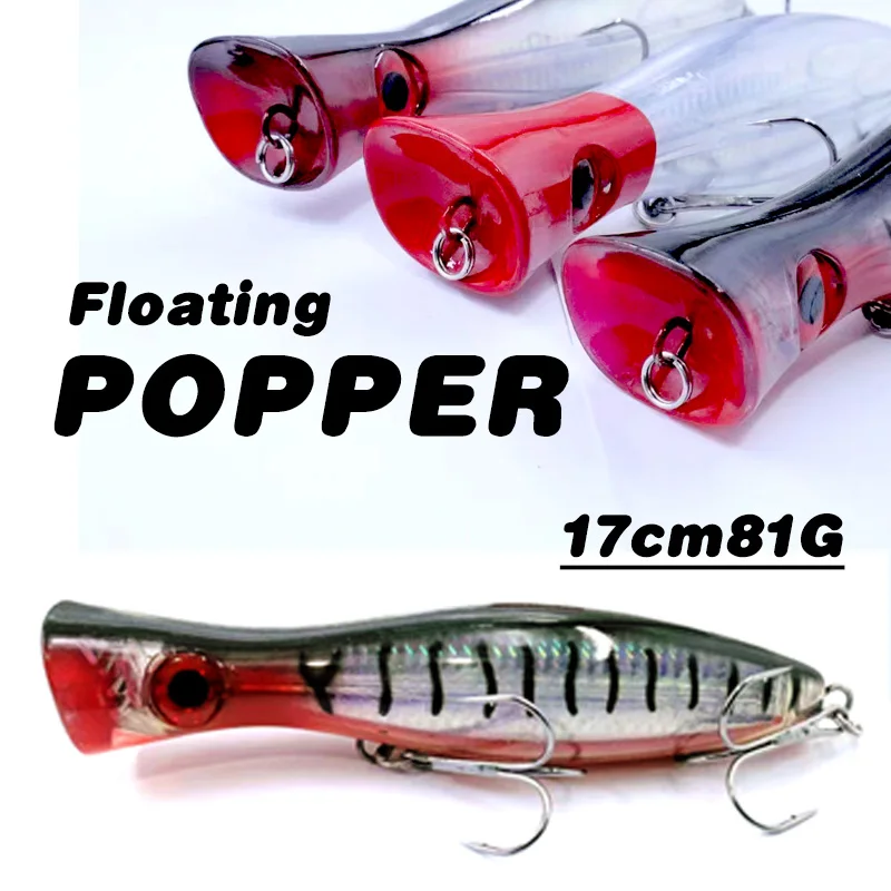 Fishing-Lure-Floating-Big-Popper-Baits-17cm-81g-Topwater-Lure-Wobber-8 ...