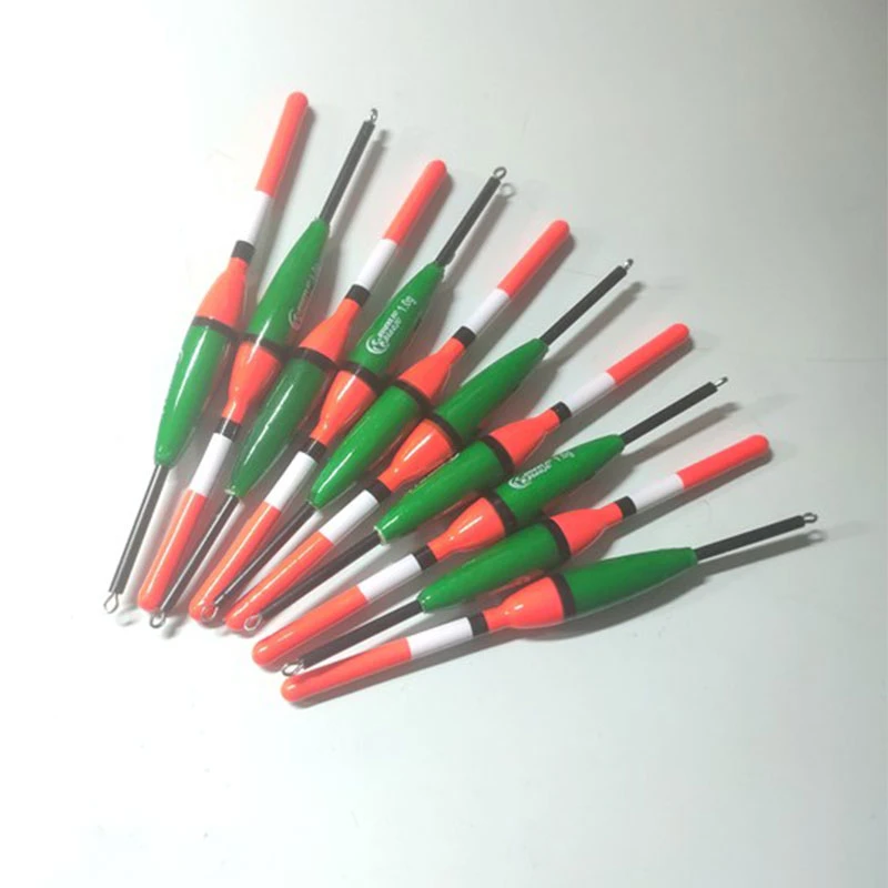 10pcs Fishing Floats Bobber 1g 12cm Paulownia Wood Night Fishing Float ...