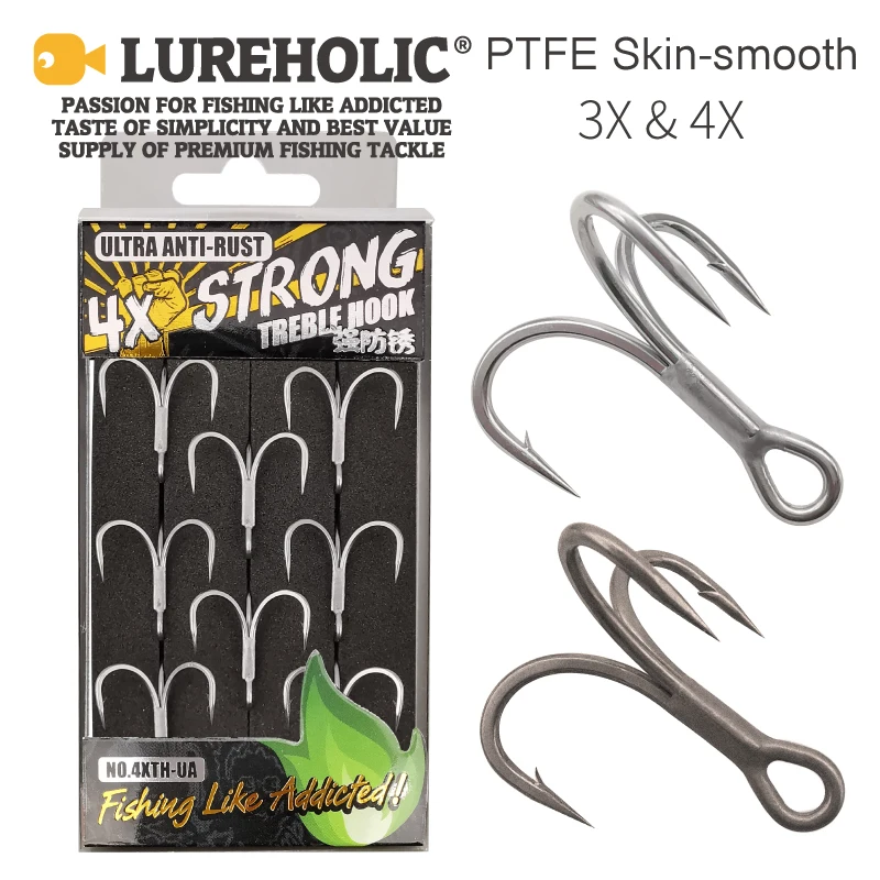 LUREHOLIC-3X-4X-Super-Strong-Treble-Hooks-Super-Slide-Coated-and-Ultra ...