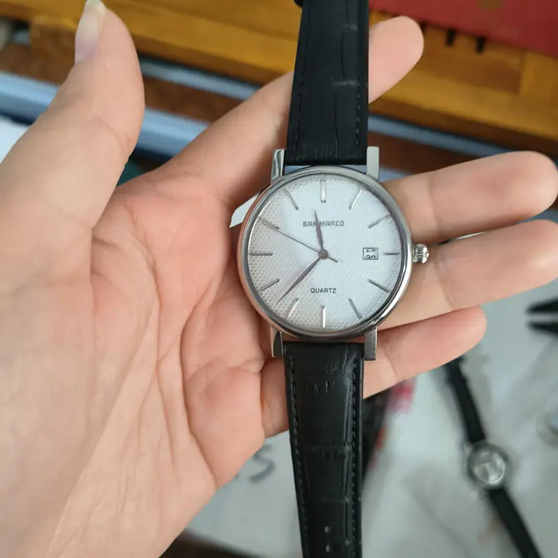 Rare fine grain dial men's simple fashion ultra-thin watches minority ...
