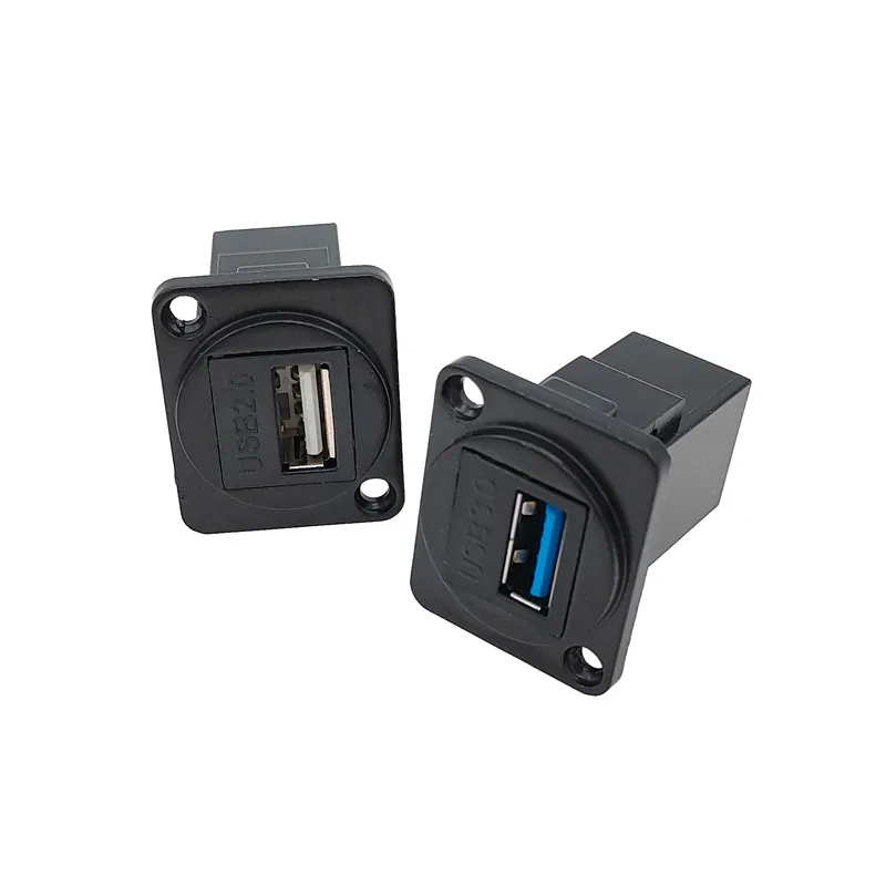 Multiprise,Prise USB 3.0 avec lumière LED type D métallique femelle à ...