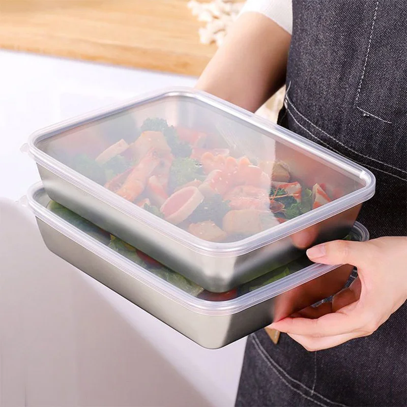 Stainless-Steel-Fresh-Keeping-Box-Airtight-Food-Storage-Container-With ...