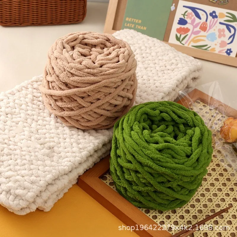 100g-ball-chenille-knitting-soft-yarn-ice-strip-line-cotton-yarn-wool ...