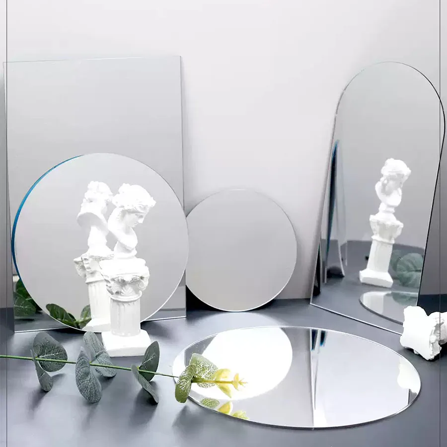 5Pcs Acrylic Mirror Photography Backdrops Gold Silver Reflection Photo ...