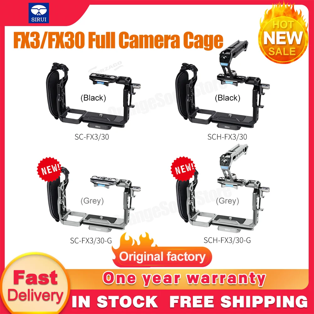 Sirui FX3/FX30 Full Camera Cage Kit Top Handle Unrestricted Access to ...