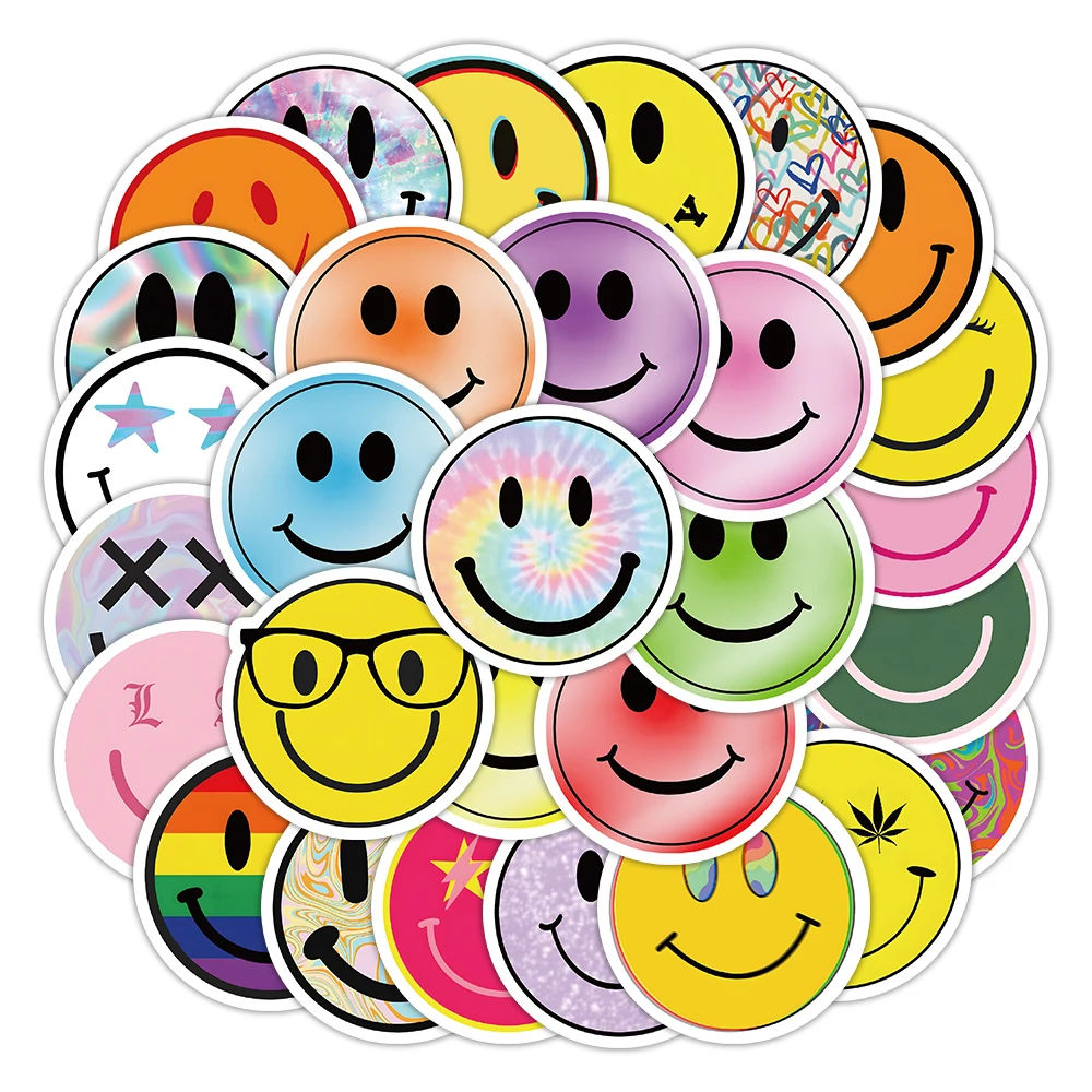 50Pieces-Happy-Smile-Face-Decal-Small-Happy-Face-Stickers-Mini ...