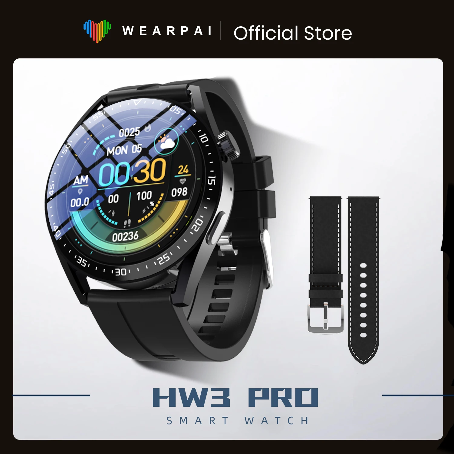 Hw3-pro-nfc-rel-gio-inteligente-homens-bluetooth-chamada-carregador-sem ...