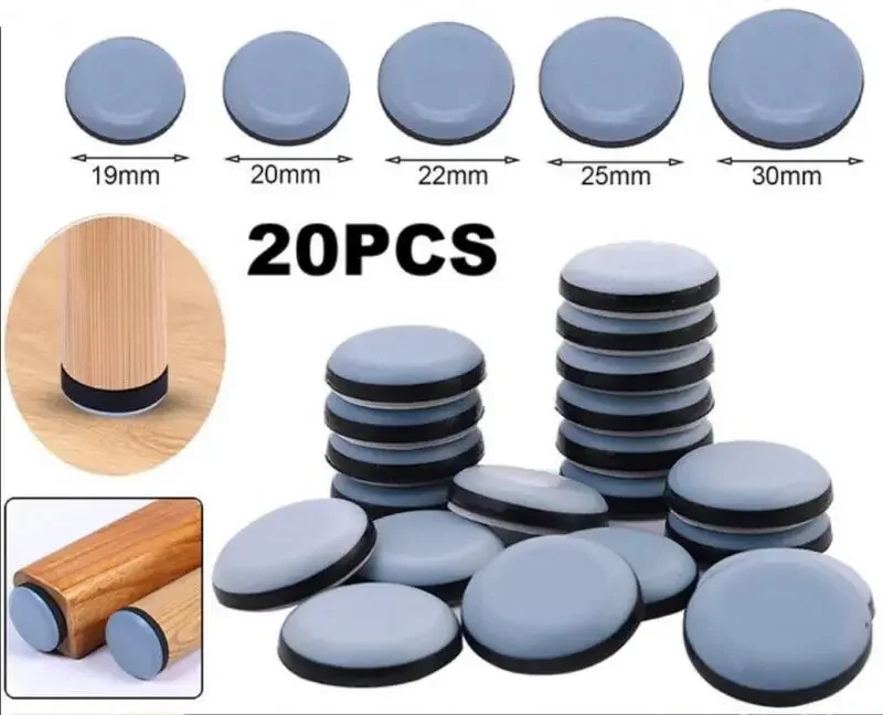 20pcs-Round-Furniture-Gliders-Self-Adhesive-Teflon-Sliders-Sliding ...