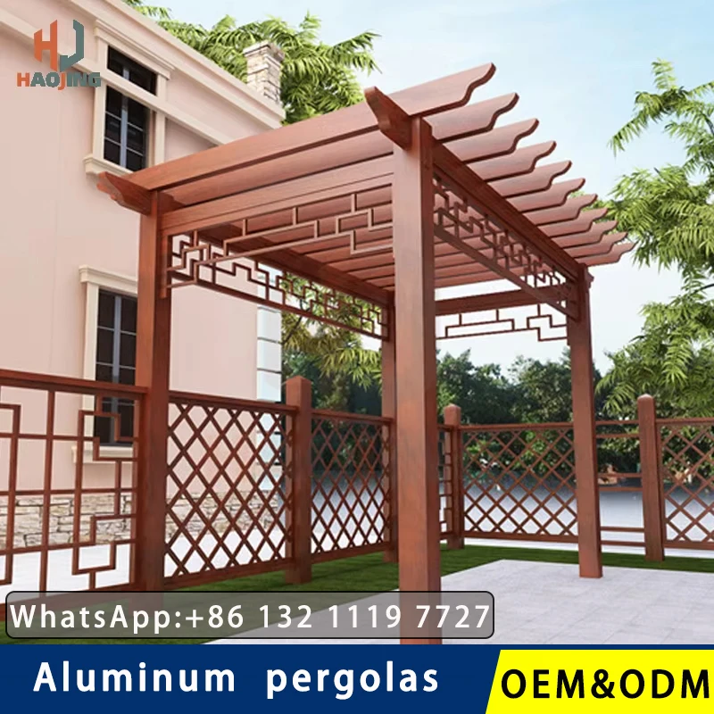 Outdoor Garden Gazebo Grape trellis gallery Aluminum Pavillion 3x3 3x6 ...
