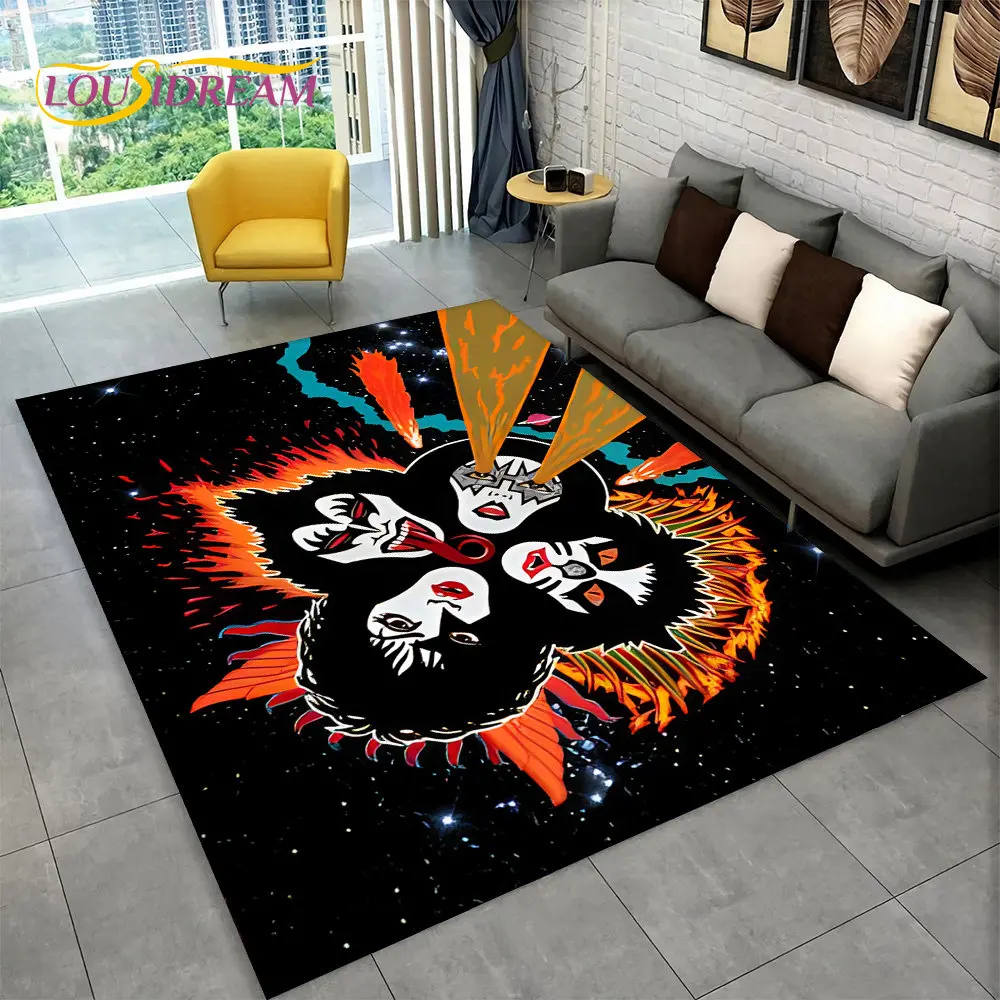 KISS-Rock-Band-Retor-Area-Rug-Carpet-Rug-for-Home-Living-Room-Bedroom ...
