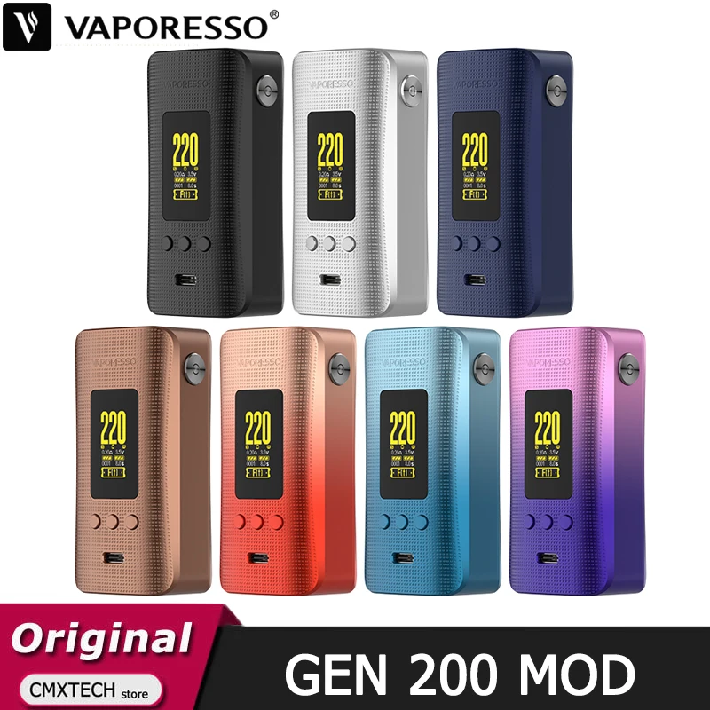New-Color-Original-Vaporesso-GEN-200-Mod-220W-Box-Mod-Vape-Electronic-Cigarette-Vaporizer ...