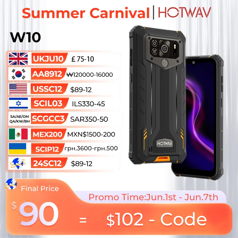 HOTWAV-W10-Rugged-Smartphones-15000mAh-Ultra-Large-Battery-Android-12 ...