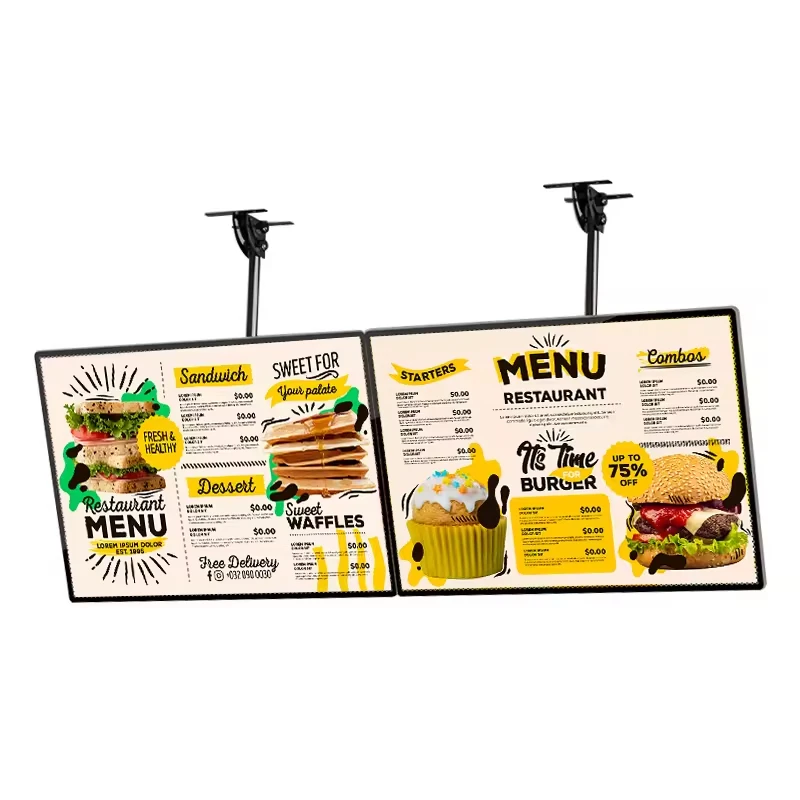 Ultra-thin-LED-Advertising-Light-Box-Tempered-Glass-Screen-Restaurant ...