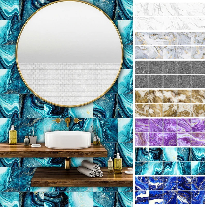 Thicken Wall Sticker Bathroom Tile Wall Self Adhesive Wallpaper ...