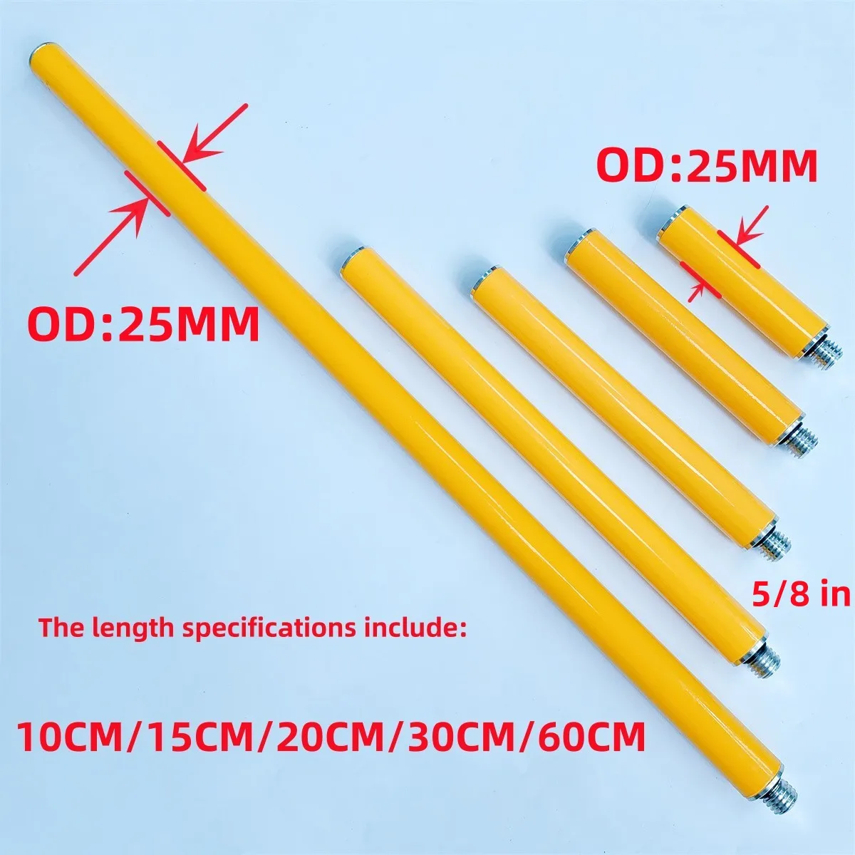 GPS-yellow-extension-pole-Extension-rod-OD-25mm-Leveling-accessories ...