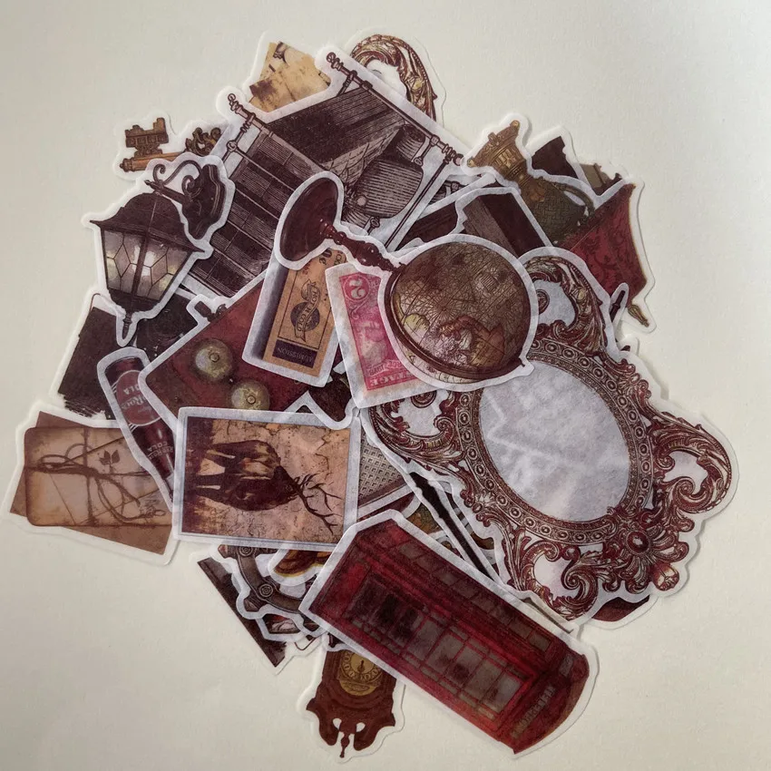 60pc-bag-Vintage-Object-Carriage-Washi-Decoration-Sticker-Paper-Sticker ...