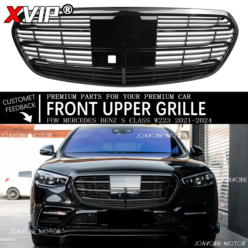 XVIP Front Glossy Black AMG Style Racing Grille Upper Grill For ...