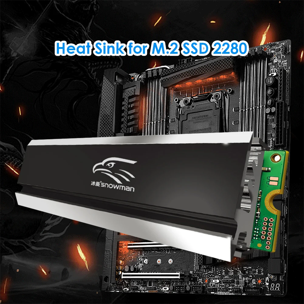 Radiateur de disque dur en aluminium M.2 SSD NVMe, 2280, SSD, M2 NGFF ...