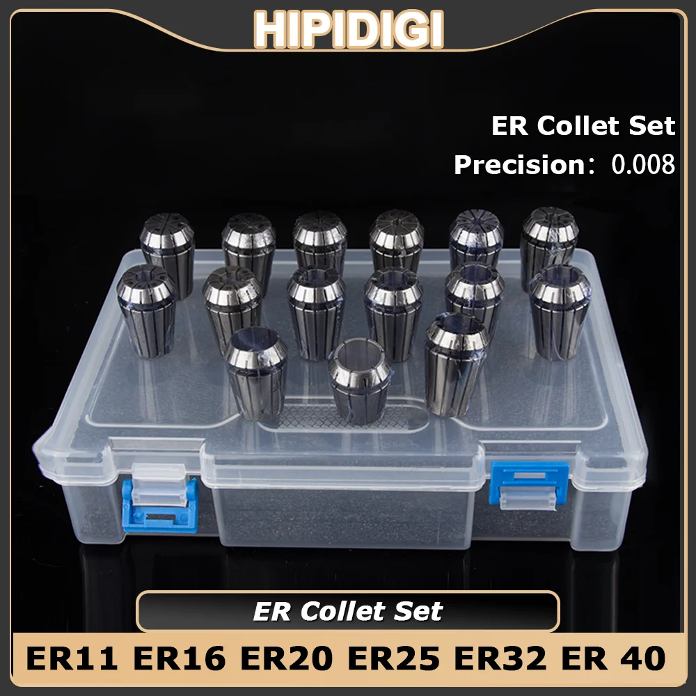 ER Collet Set ER11 ER16 ER20 ER25 ER32 ER40 Collet Chuck High Precision ...