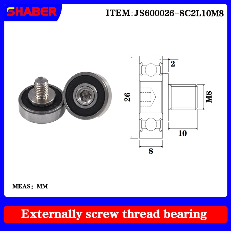 【SHABER】Supply threaded special guide pulley JS600026-8C2L10M8 external ...