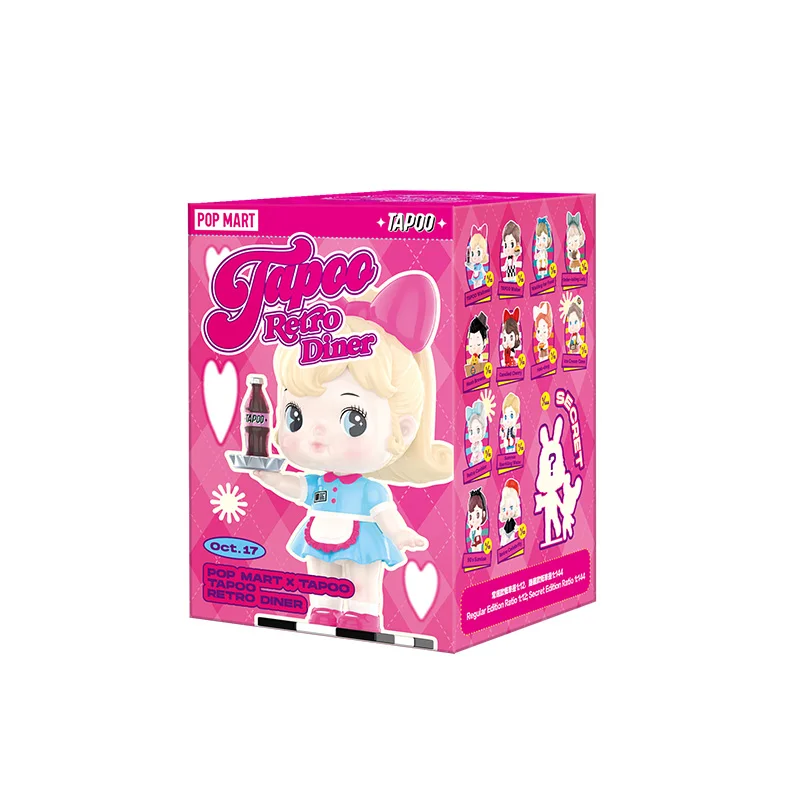 POP MART Tapoo Retro Diner Series Mystery Box 1PC/12PCS POPMART Blind ...