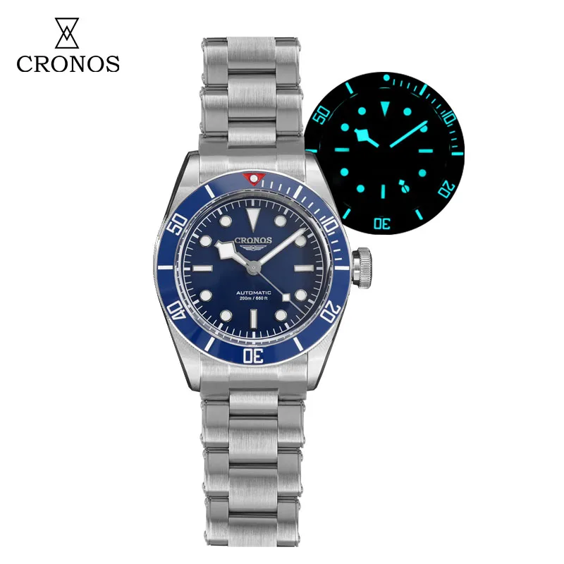 Cronos Luxury Men Watch 41mm Diver Bb58 Vintage Automatic Wristwatches ...
