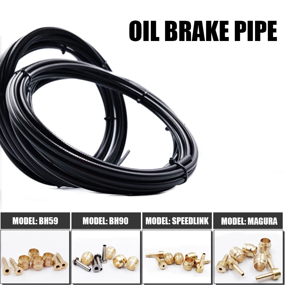 Bike-Hydraulic-Disc-Brake-Hose-MTB-Bicycle-Oil-Tube-Pipe-Olive-Insert ...
