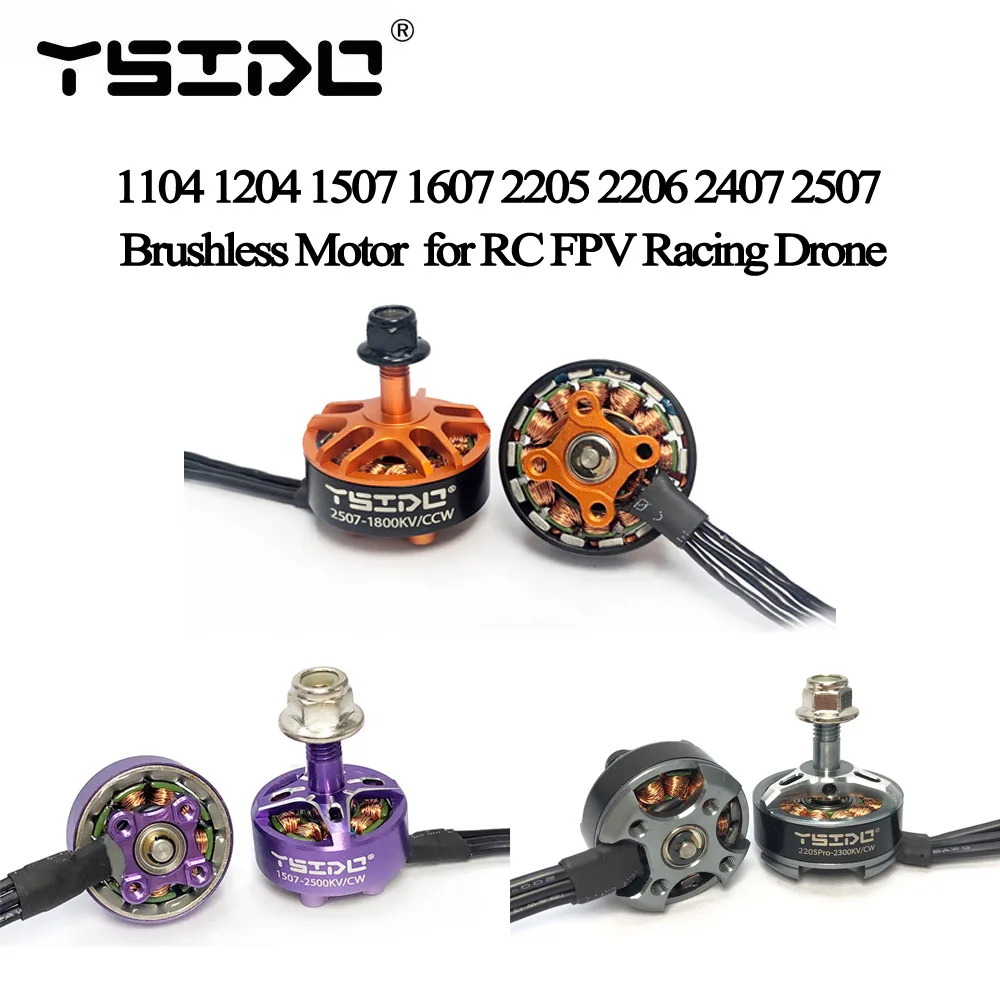 Brushless Rc Motor 2205 | Brushless Motors Drone | 1607 Brushless Motor - 1104 1204 1507 ...