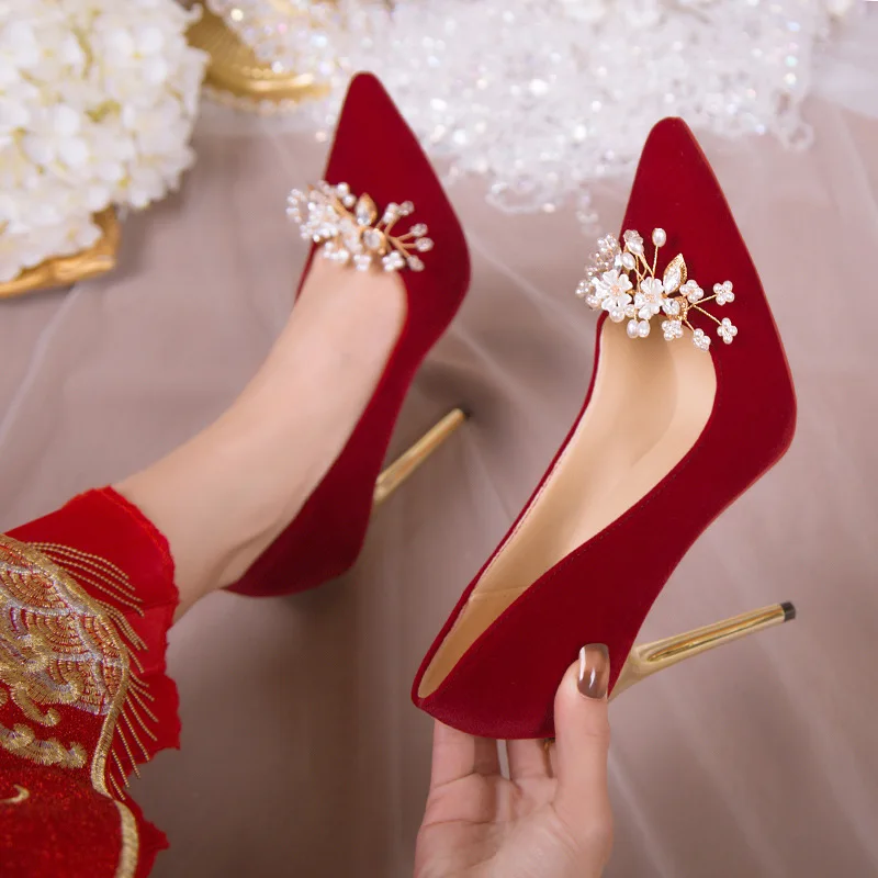 Red High Heels With Bow