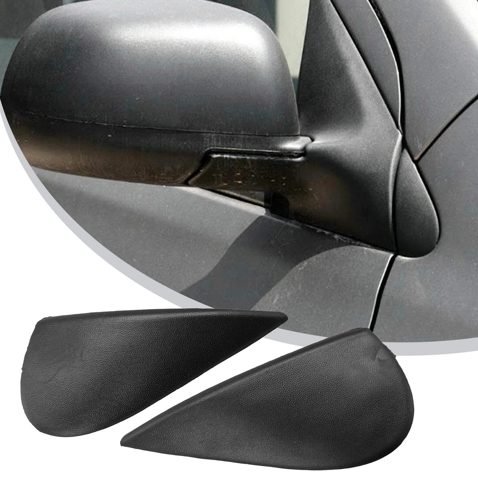 1 Pair Car Side Mirror Corner Triangle Fender Cover Trim Reverse Mirror ...