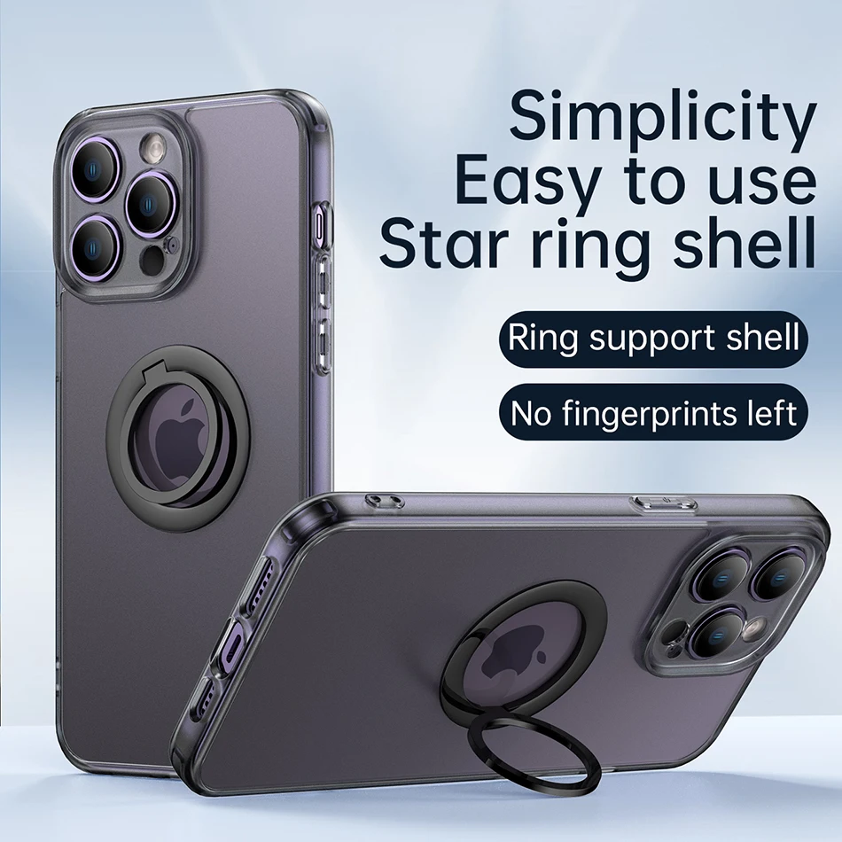 Frosting-Kickstand-Transparent-Phone-Case-For-IPhone-14-13-12-11-Pro ...