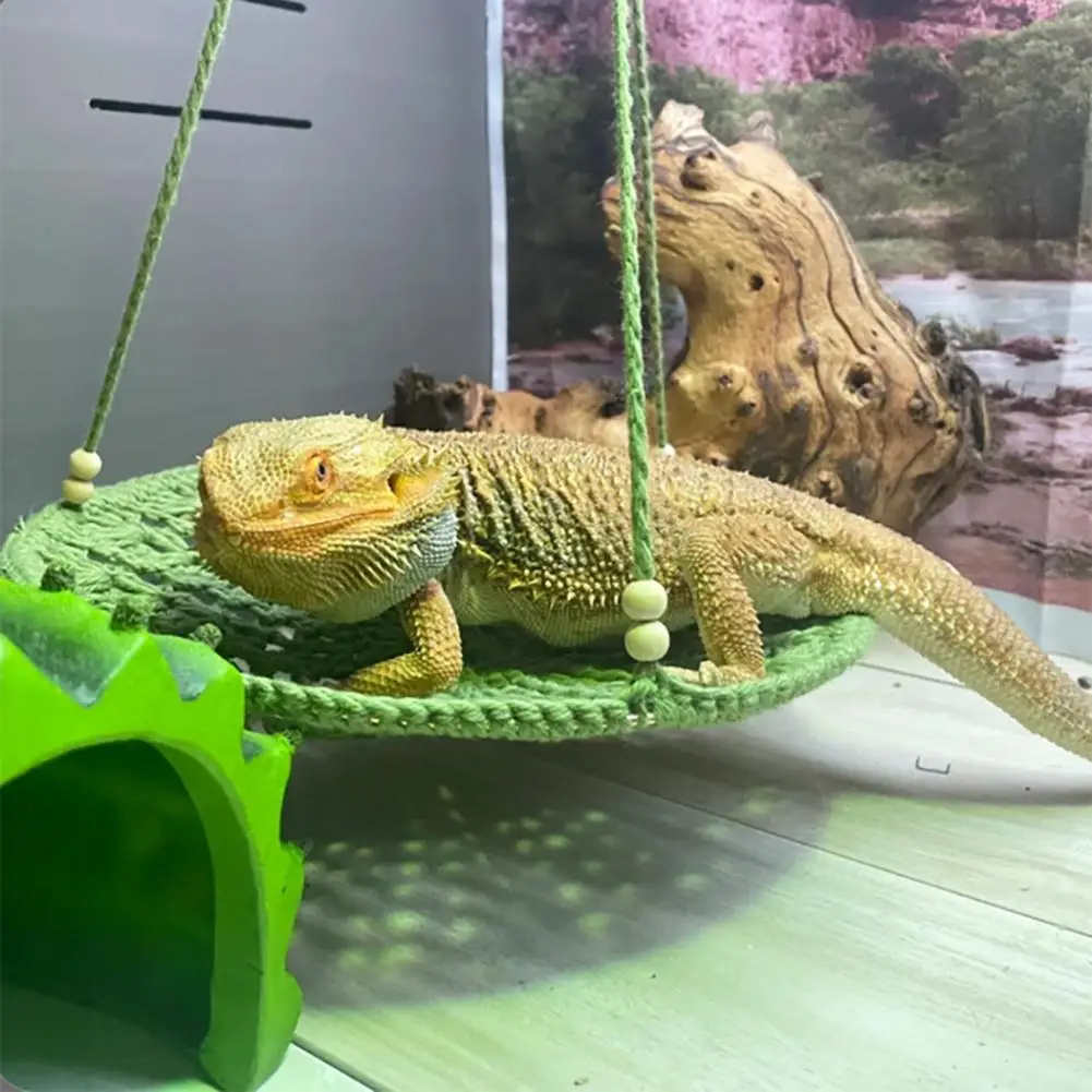 Reptile-Hammock-Hand-Woven-Strong-Load-bearing-Gecko-Lizard-Swing-Toy ...