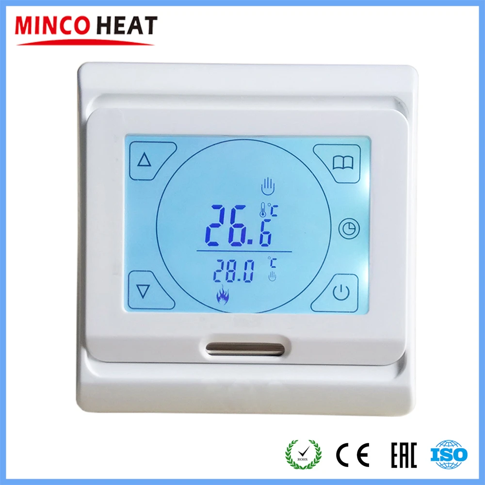 Minco Heat Lcd Programmable Digital Room Floor Heating Thermostat Touch ...