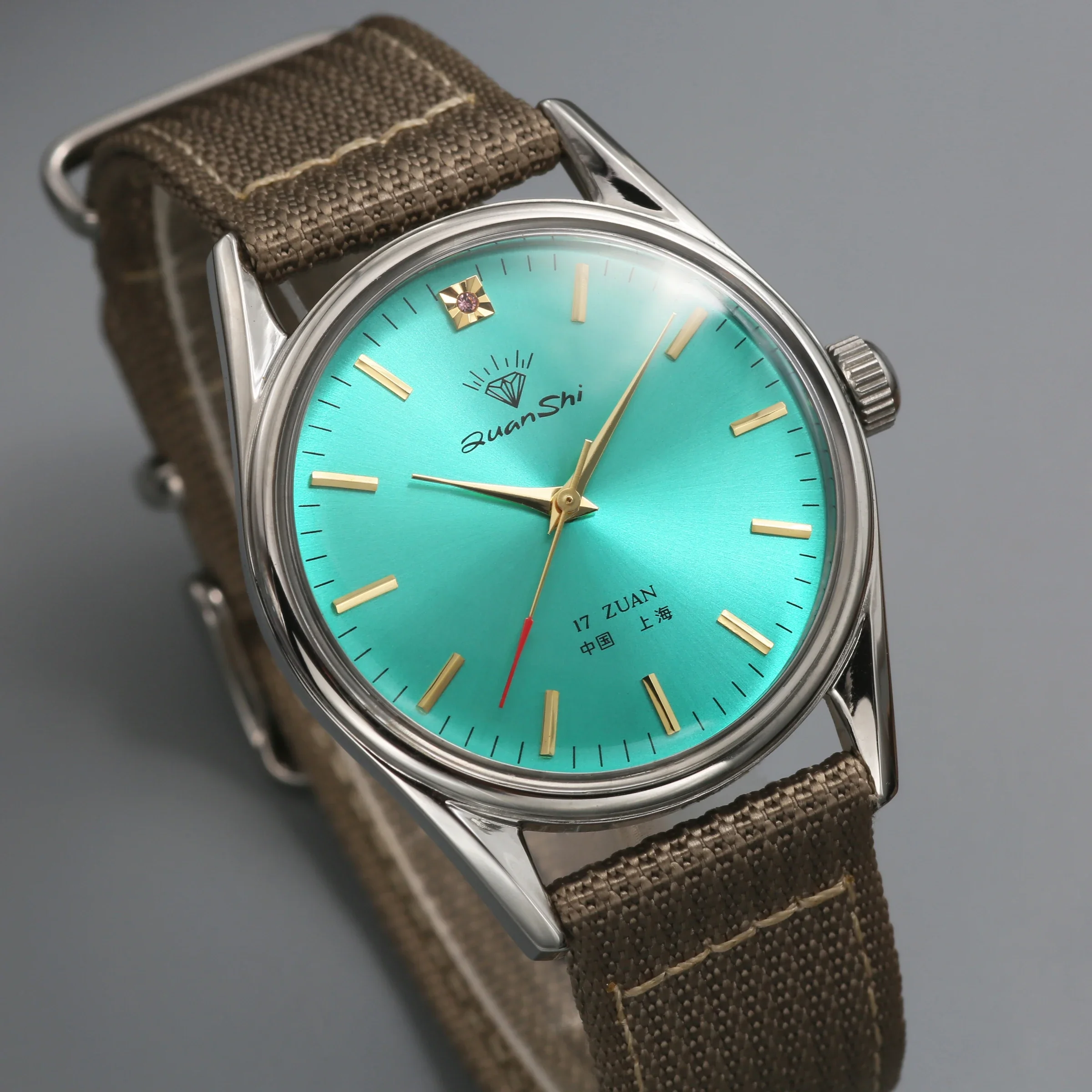 Shanghai Diamond Mechanical Watch Manual Winding Retro Fashion ...