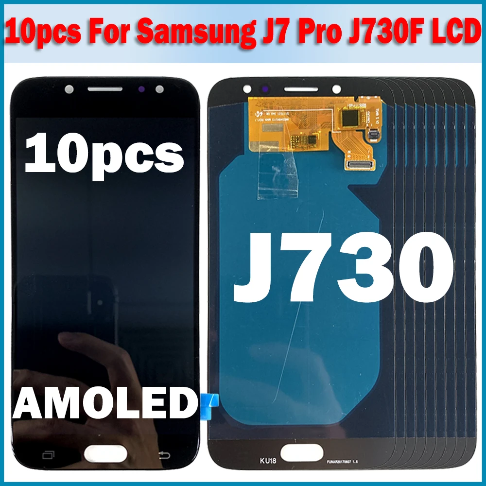 10ชิ้น/ล็อต5.5 "AMOLED LCD สำหรับ Samsung Galaxy J7 Pro LCD SM J730F ...