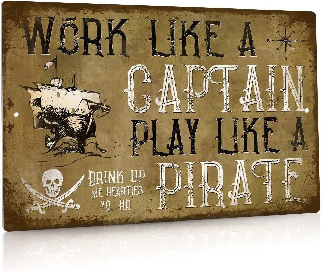 Vintage-Metal-Tin-Sign-Gifts-for-Captain-Sign-Vintage-Nautical-Work ...